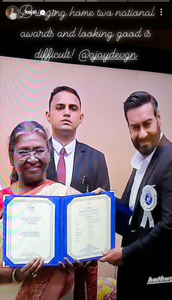 Here's how Kajol congratulated hubby Ajay Devgn on winning National ...